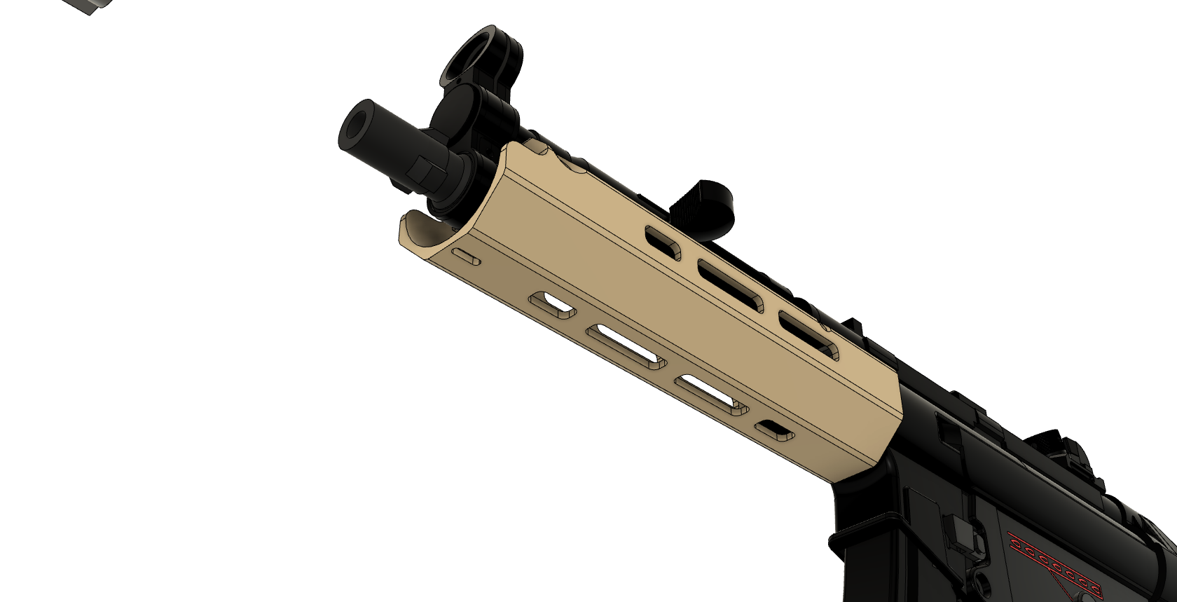 Download Stl File Octal Handguard For Mp5 Airsoft Smg • 3d Printing